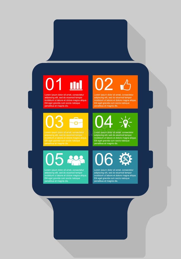 Smart Watch. Infographic Design Template. Vector Illustration Stock ...