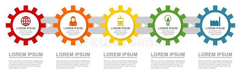 Infographic Vector Template with 5 Options, Technology Web Presentation ...