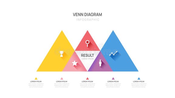 Infographic Venn Diagram Triangle Chart Template for Business ...