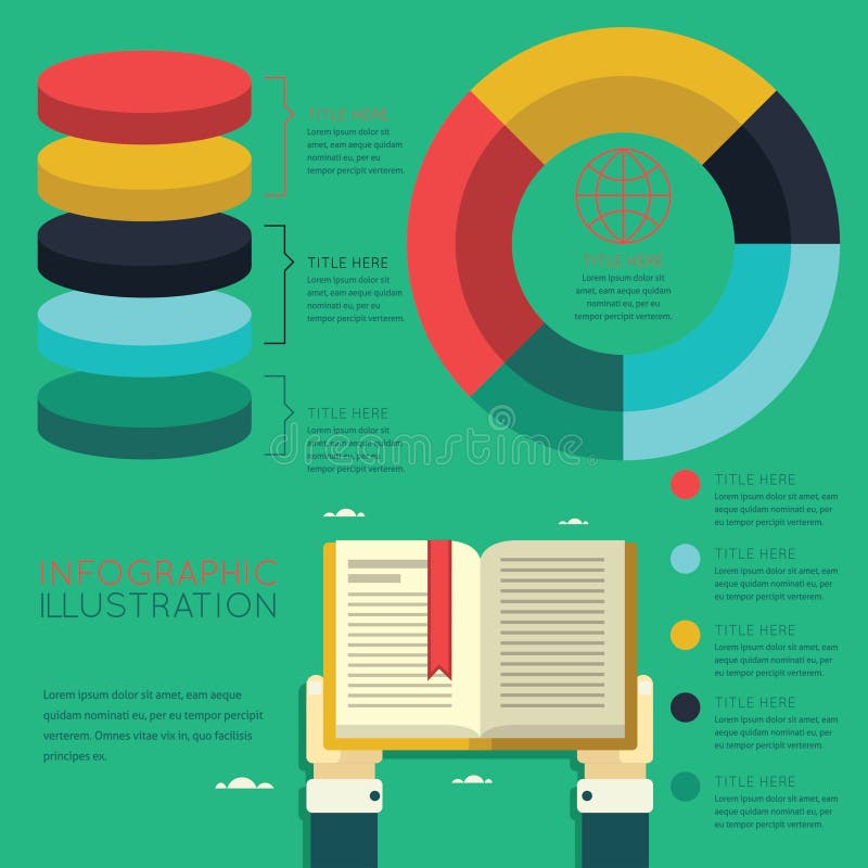 Infographic of Virtual Education. Vector Illustration Decorative Design ...