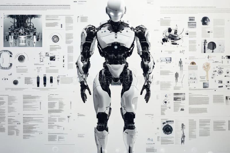 Evolution of Robotics and AI Technology Stock Illustration ...