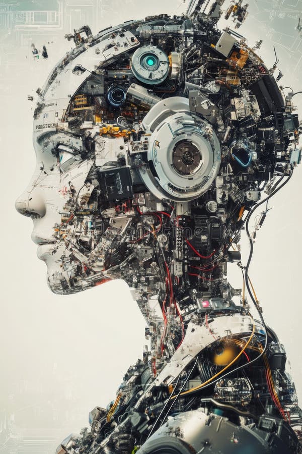 Evolution of Robotics and AI Technology Stock Illustration ...