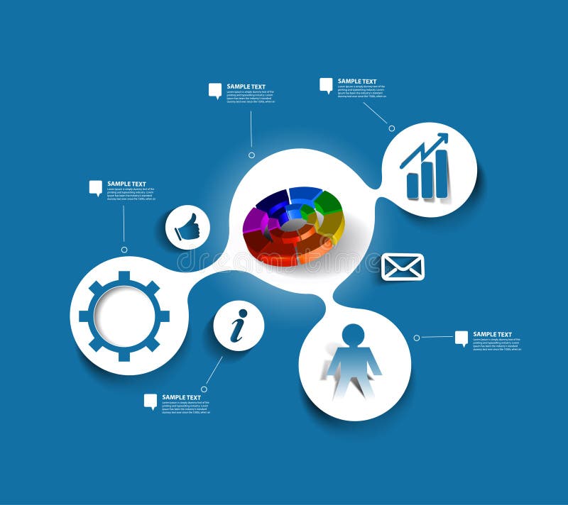 Infographic Web Banner Design Stock Vector - Illustration of mail, home ...