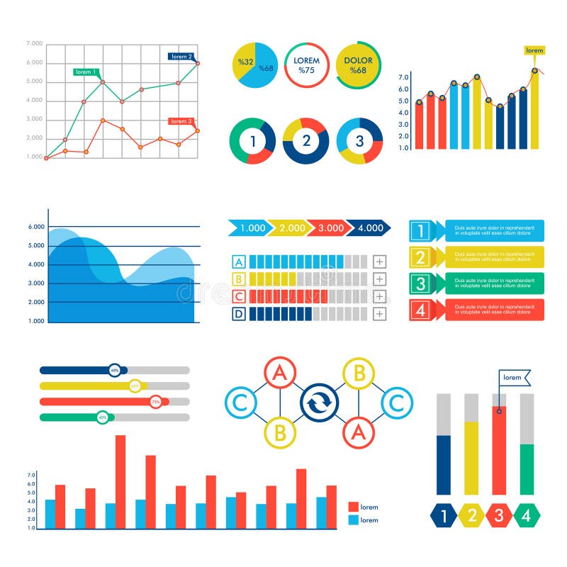 Infographic Web Design Charts Vector Elements Stock Vector ...