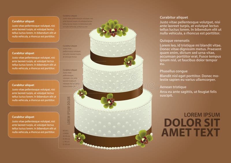 Infographic of Wedding Cake. Vector Illustration Decorative Design ...
