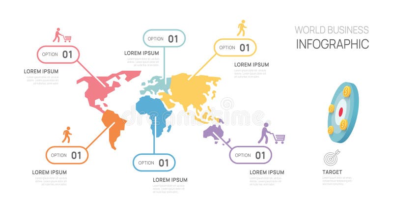 Infographic World Map Business Diagram Template for Business ...