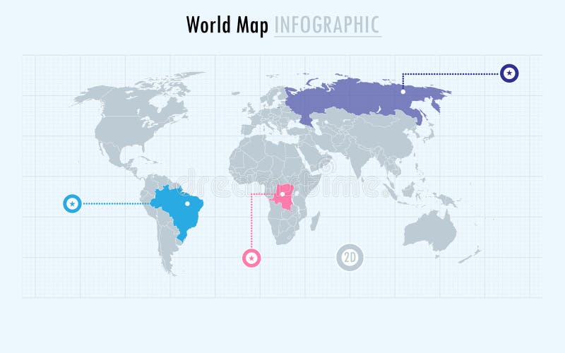 World Map with Borders between All Countries Stock Vector ...
