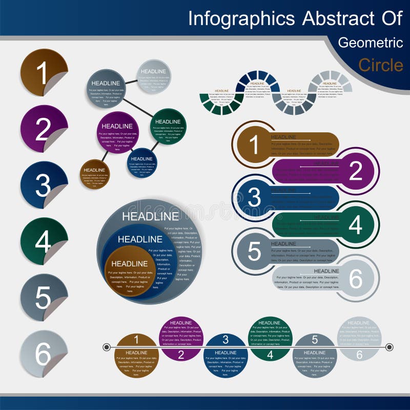 Infographics Abstract of Geometric Circle - Vector Stock Vector ...