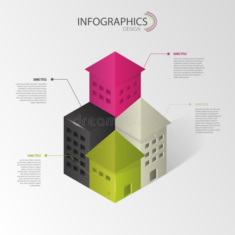 Infographics Abstract Huis Vector Illustratie Vector Illustratie ...