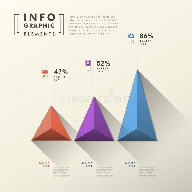 Infographics Abstrait De Diagramme De Pyramide Illustration de Vecteur ...