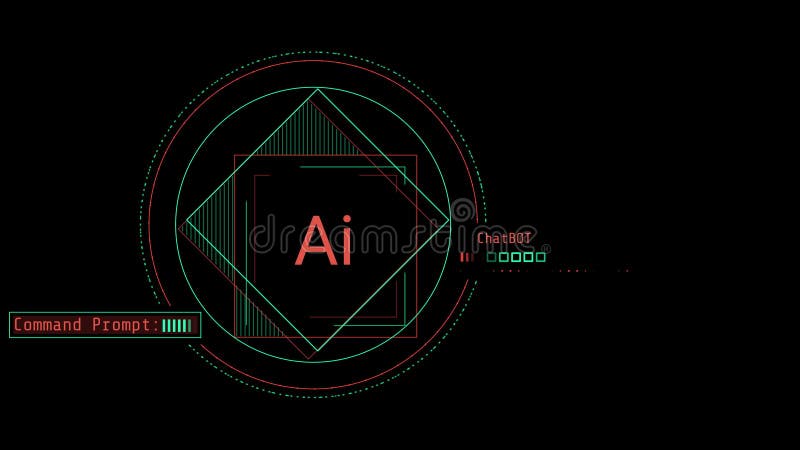 AI and Chatbot Technology Infographics on Alpha Channel. Stock Footage ...