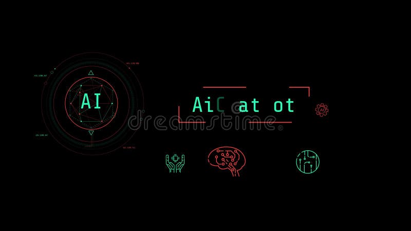 Infographics of AI-powered Chatbot on Alpha Channel. Stock Video ...