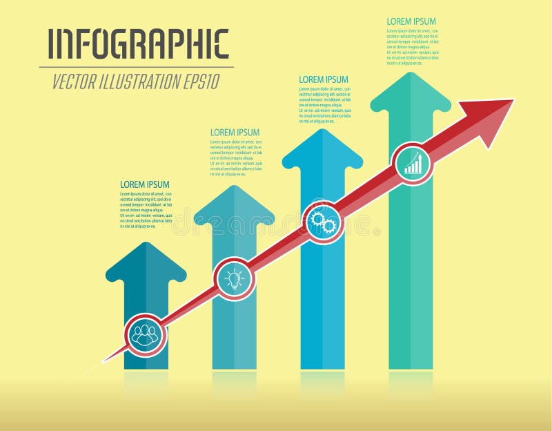 Arrows of Infographics. Colored Arrows of Different Lengths for ...