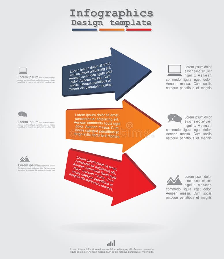 Infographics with Arrows and Icons. Vector Stock Vector - Illustration ...