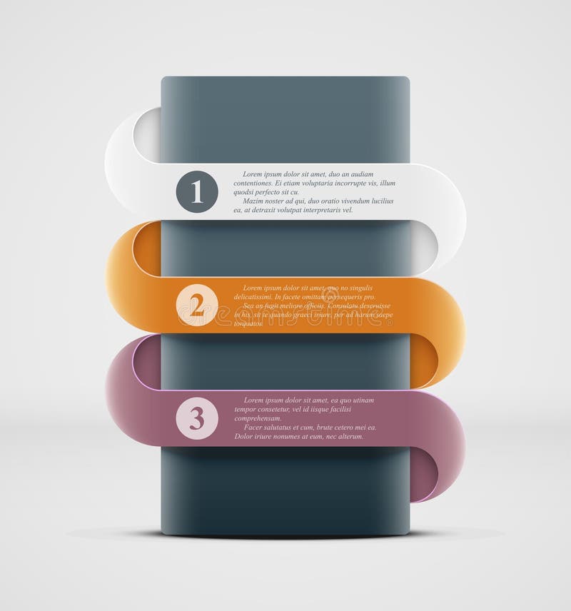 First Second Third - Vector Paper Infographics Stock Vector ...