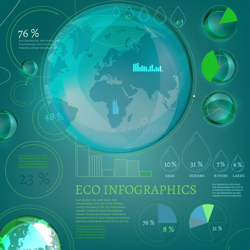 15 Infographics Bio World stock vector. Illustration of growth - 57127526