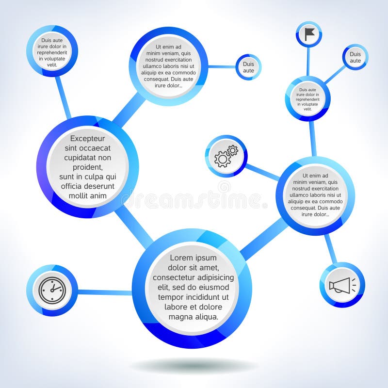 Infographics Blue Molecule. Stock Vector - Illustration of brochure ...