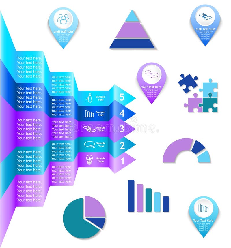 The infographics blue stock illustration. Illustration of statistics ...