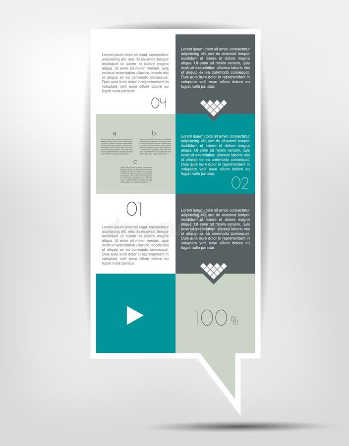 Infographics Template with Empty Text Boxes Stock Illustration ...