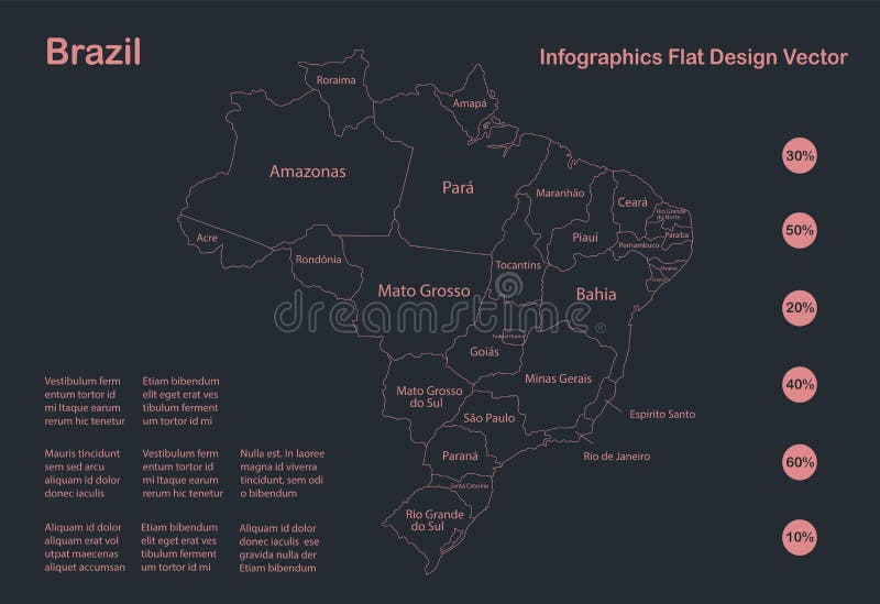 Political Map Brazil Names Stock Illustrations – 156 Political Map ...