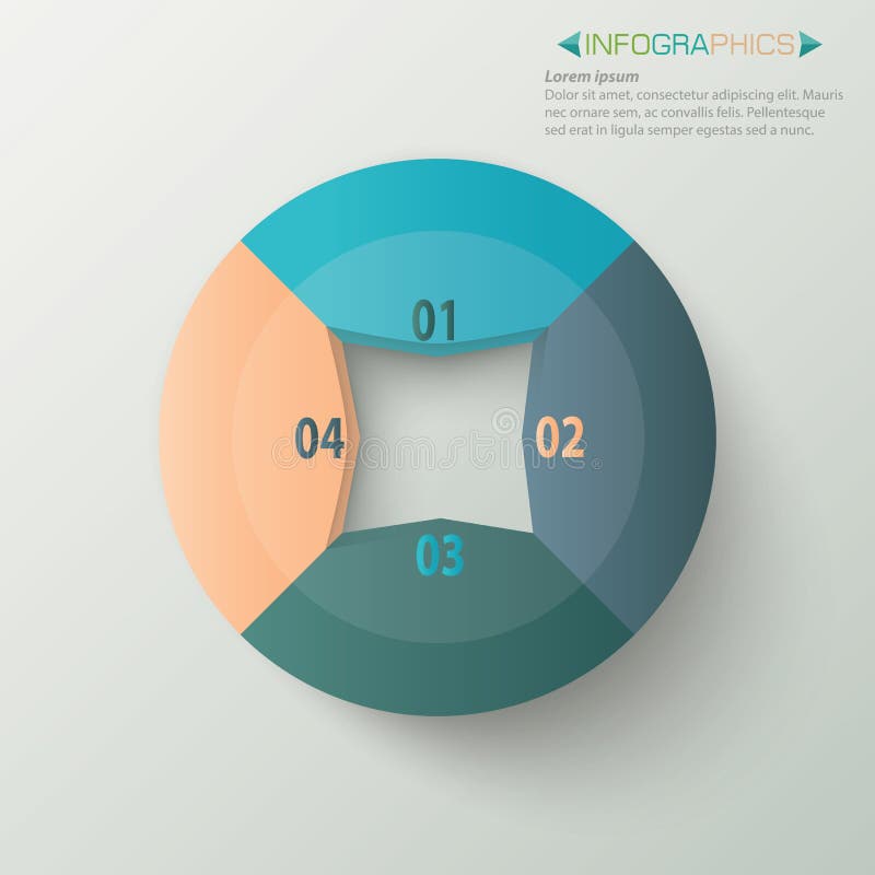 Infographics Business Circle Template Stock Vector - Illustration of ...