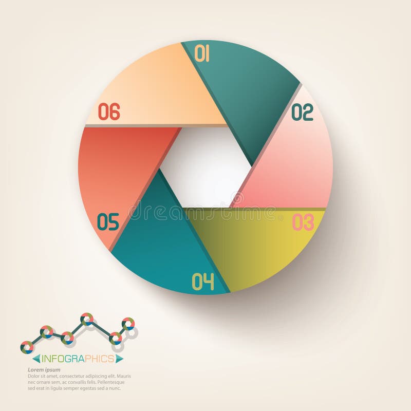 Infographics Business Circle Template Stock Illustration - Illustration ...