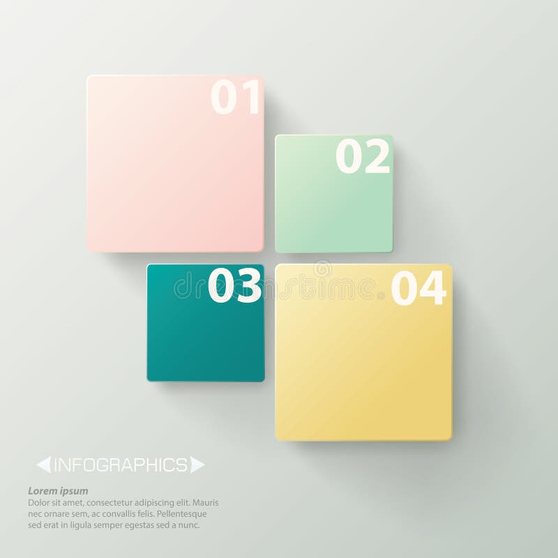 Infographics Business Square Template Stock Vector - Illustration of ...