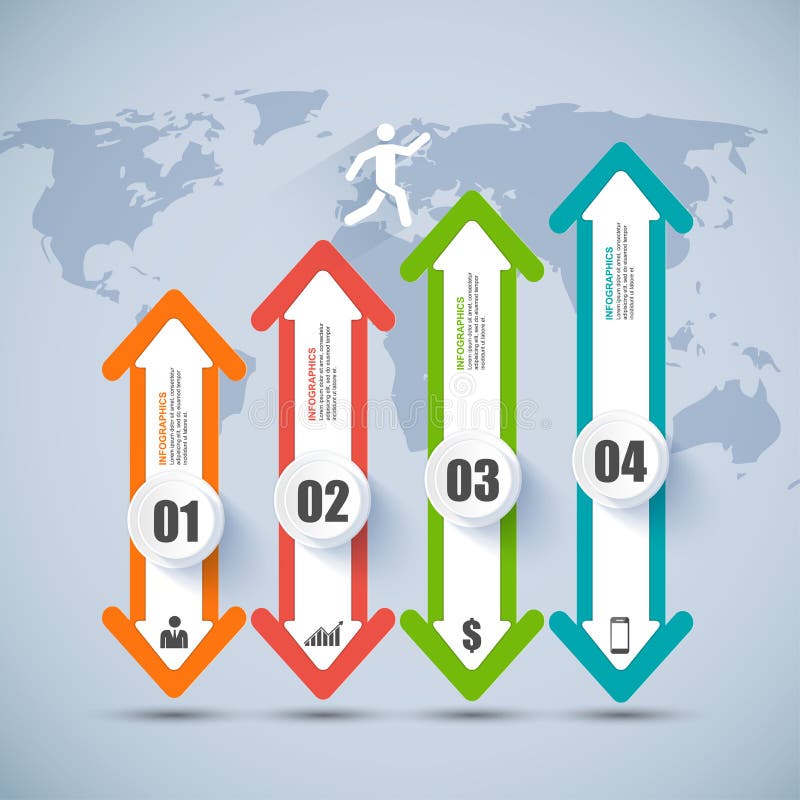 Infographics Business Stair Step Success Vector Design Template Stock ...