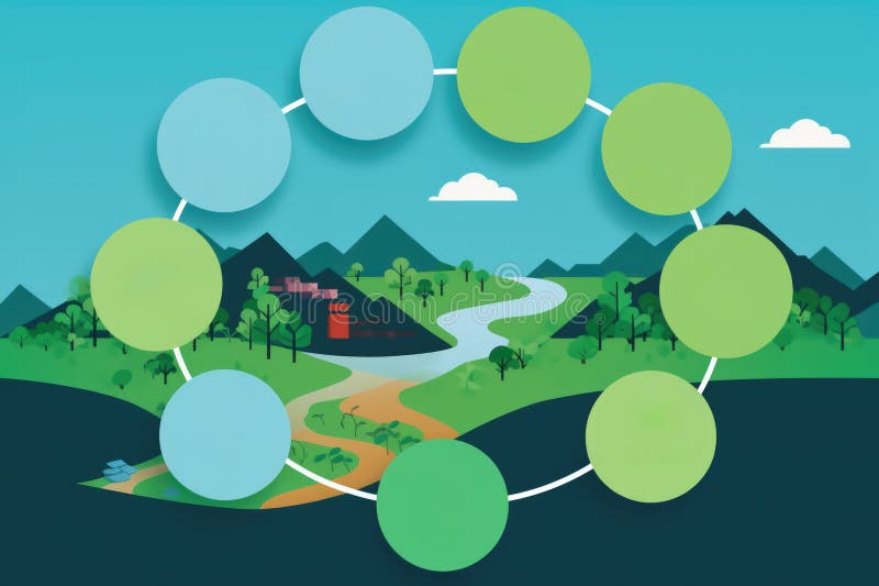 Infographics. Business Value Chain and Sustainability Stock Image ...