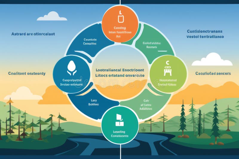 Infographics. Business Value Chain and Sustainability Stock Photo ...