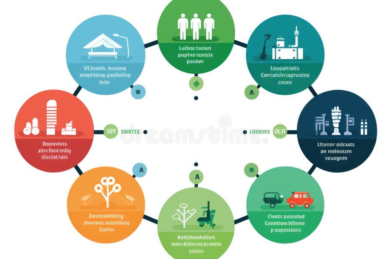 Infographics. Business Value Chain and Sustainability Stock Image ...