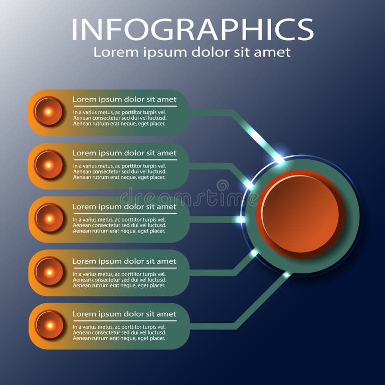 Infographics Button. Technology. Visualization of Business Data ...