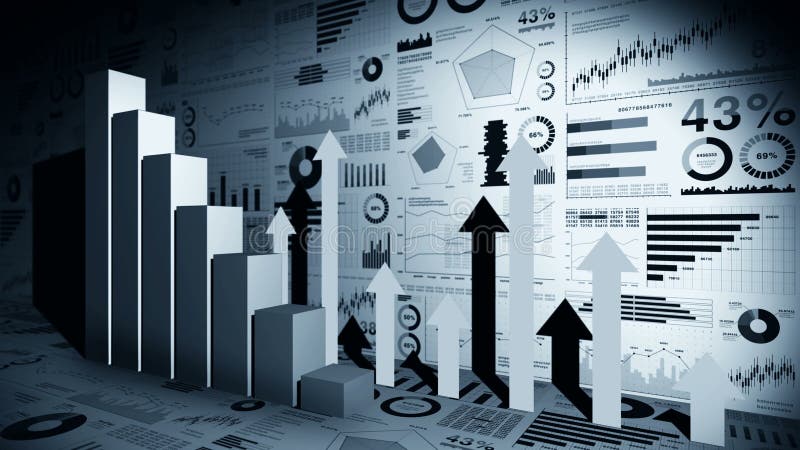 Solid Geometric Objects for Graphs. Rectangular Bar Chart Infographics Loop Animation. Charts ...