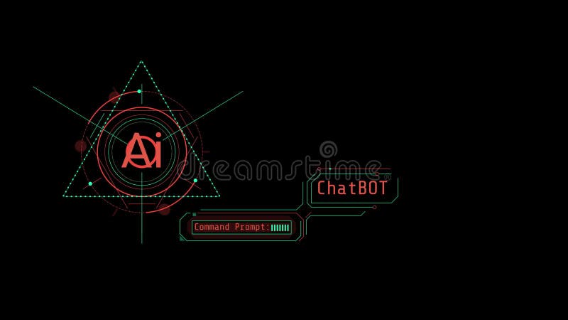 Infographics of Chatbot and Interaction with AI on Alpha Channel. Stock ...
