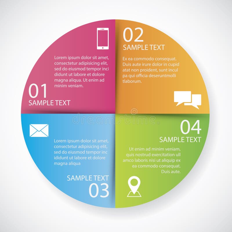 Infographics circle paper stock vector. Illustration of menu - 38422496