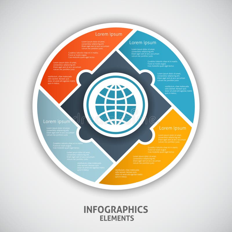 Infographics circle style. stock vector. Illustration of concept - 55577971