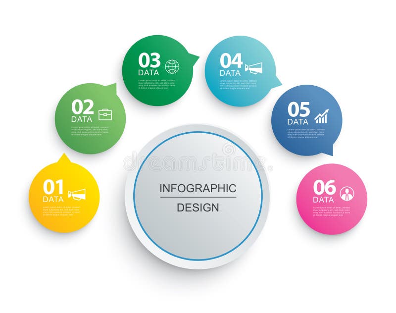 Infographics Circle Timeline with 8 Number Data Template. Vector ...