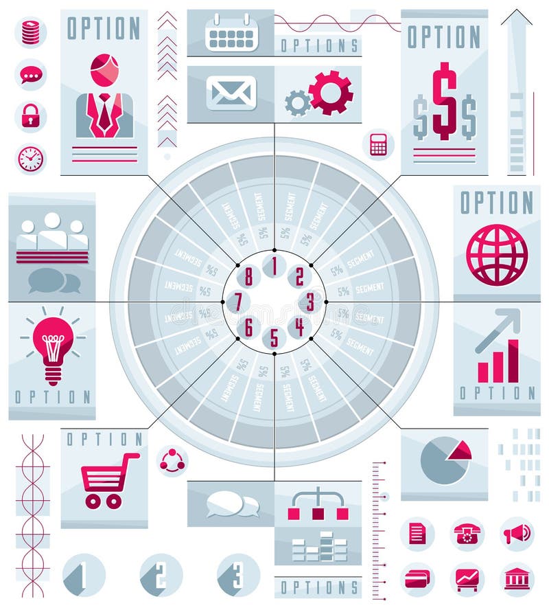 Infographics Circular Composition, Circle Divided with Sectors a Stock ...