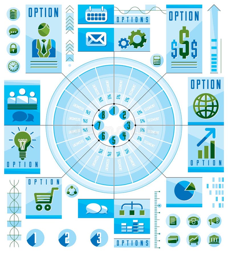 Infographics Circular Composition, Circle Divided with Sectors a Stock ...