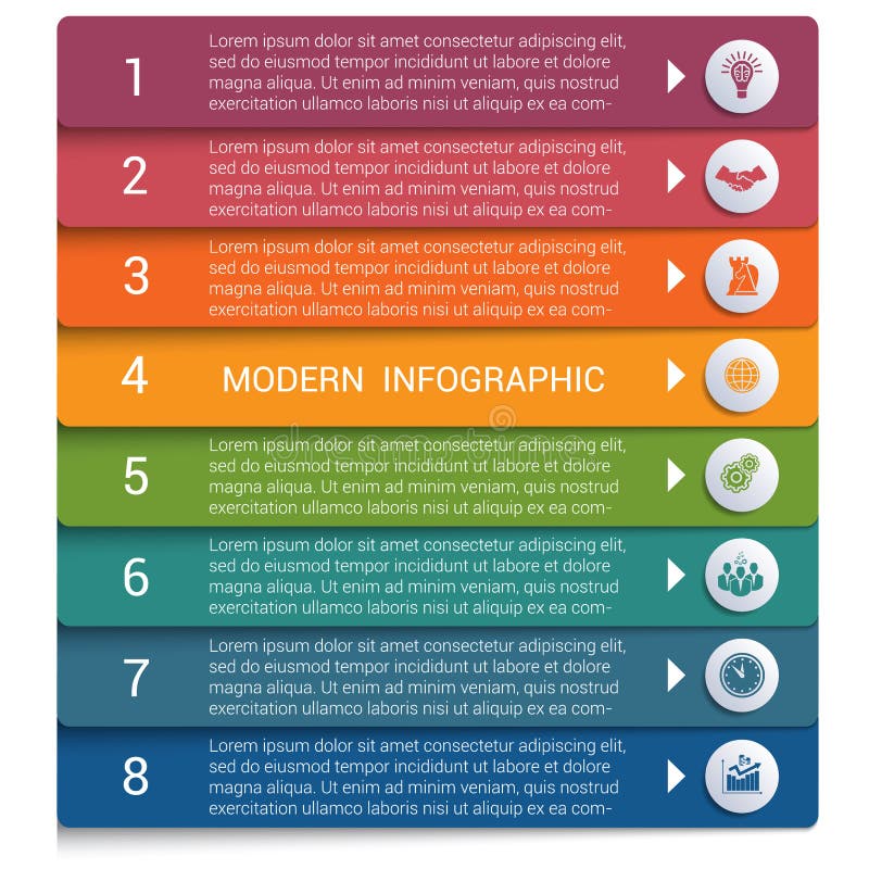 Infographics from Color Strips. Modern Infographics 3 Options for ...