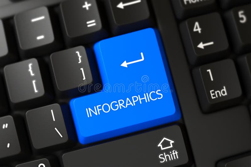 Infographics - Computer Button. 3D. Stock Illustration - Illustration ...