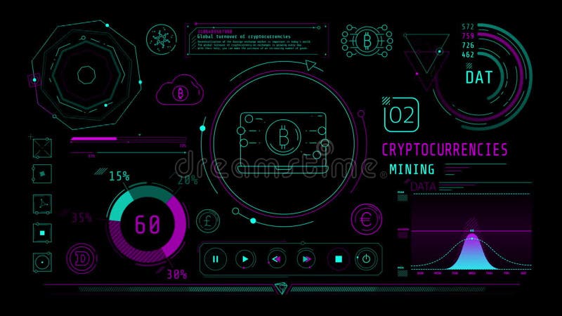Infographics about Cryptocurrency Mining Animated on the Alpha Channel ...