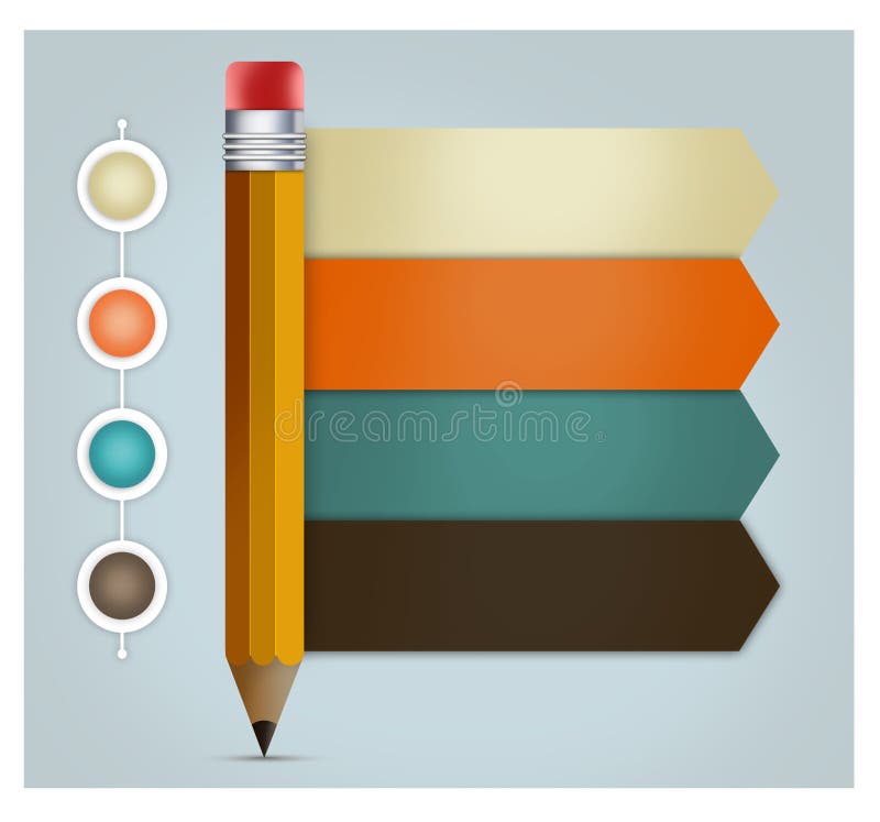 Infographics De Menu Du Crayon 3d Illustration Stock - Illustration du ...