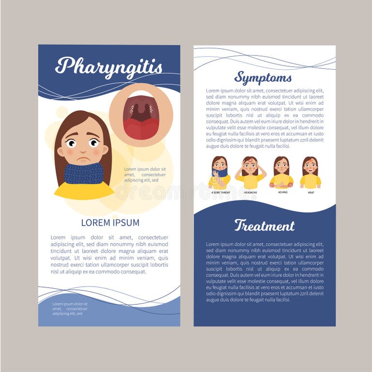 Infographics de pharyngite illustration de vecteur. Illustration du ...