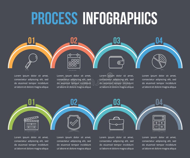 Infographics de processus illustration de vecteur. Illustration du ...