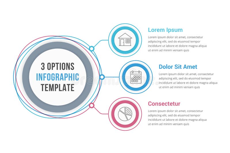 Infographics De Três Etapas Ilustração do Vetor - Ilustração de ...
