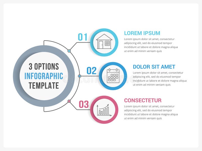 Infographics De Três Etapas Ilustração do Vetor - Ilustração de ...