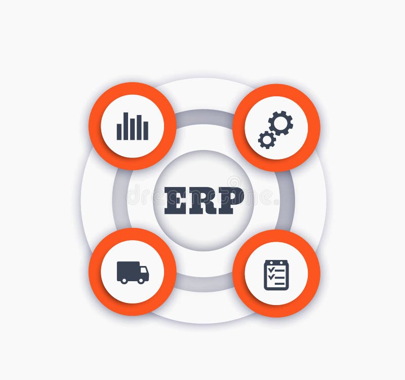 Icône De Vecteur De Système D'ERP Illustration de Vecteur ...