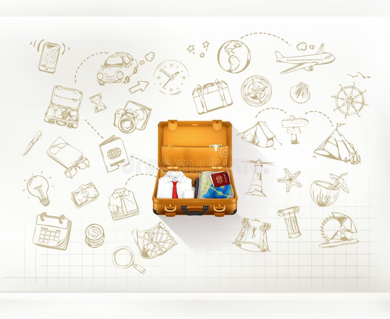 Viaje, Ejemplo Del Vector 3d Ilustración del Vector - Ilustración de ...