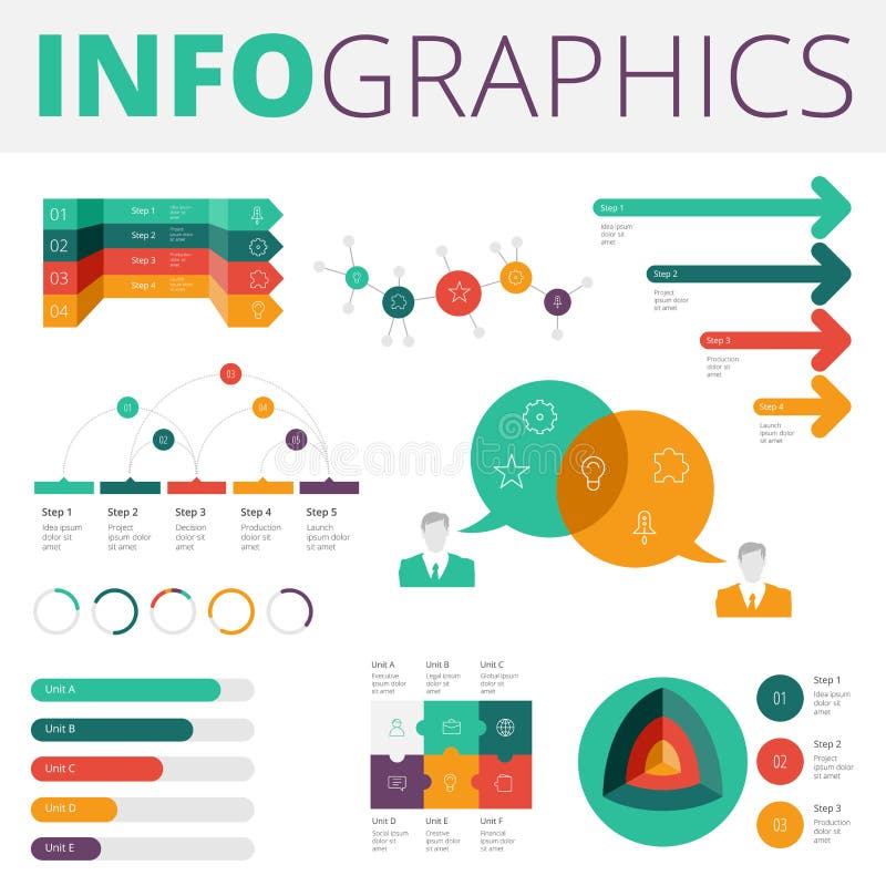 Infographics Design Elements for Business Stock Vector - Illustration ...